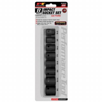 8PC LOW PROFILE SAE SOCKET SET - Big Tool Store LLC