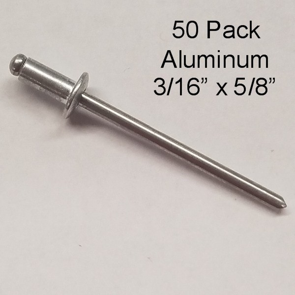 50PK ALUM RIVETS 3/16" x 5/8" - Big Tool Store LLC