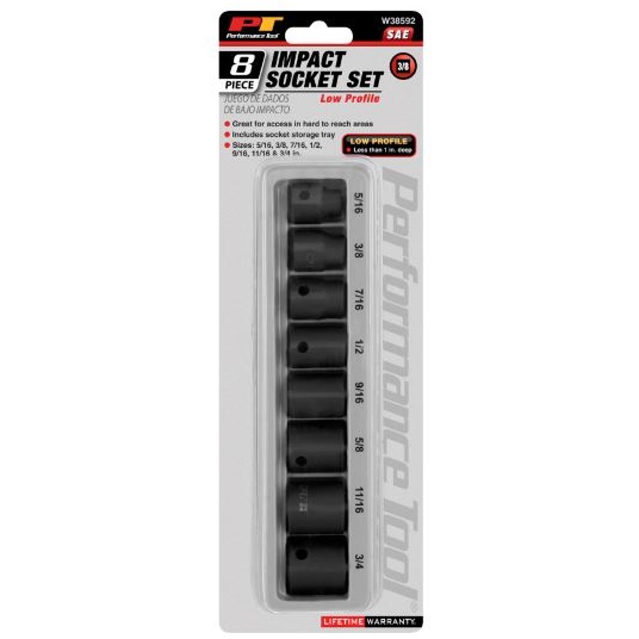 8PC LOW PROFILE SAE SOCKET SET - Big Tool Store LLC