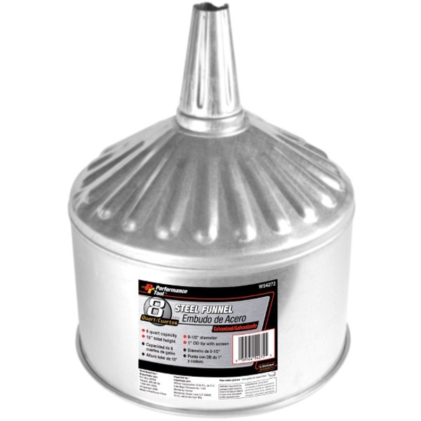 8-QT STEEL GALVANIZED FUNNEL - Big Tool Store LLC