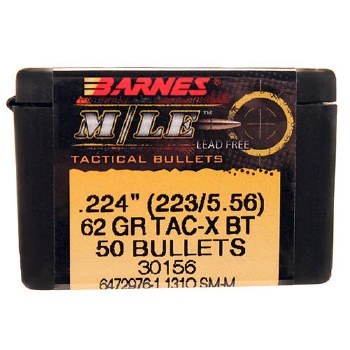 Barnes #30156 .22 Caliber 62gr M/LE 50/bx - ReloadingEverything
