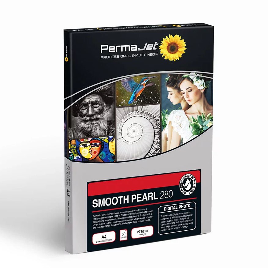 PermaJet Smooth Pearl 280 Inkjet Paper A4 (50 Sheets) - Conns Cameras