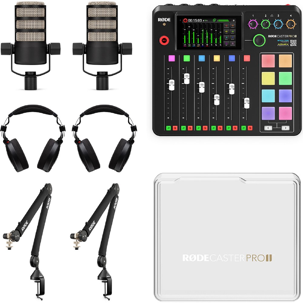 Rode RodeCaster Pro II with 2-Person Podcast Bundle - Conns Cameras