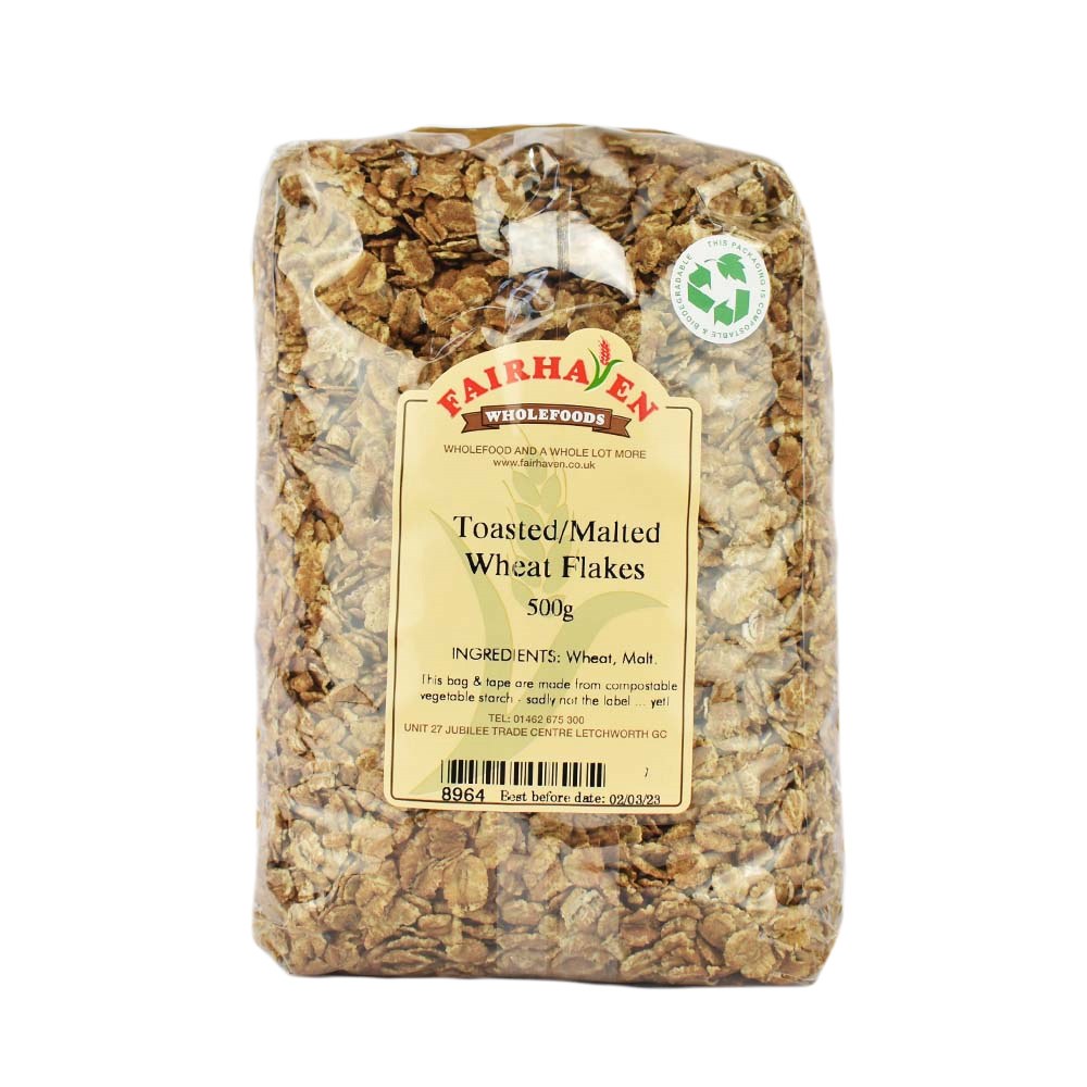 Fairhaven Wholefoods Toasted & Malted Wheat Flakes 500g - Fairhaven ...