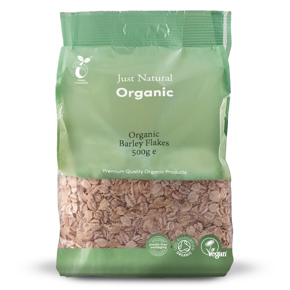 Just Natural Organic Barley Flakes - Fairhaven Wholefoods Ltd