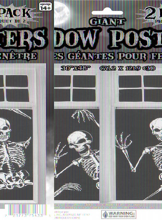 Window Poster Giant Skeleton - Champion Party Supply