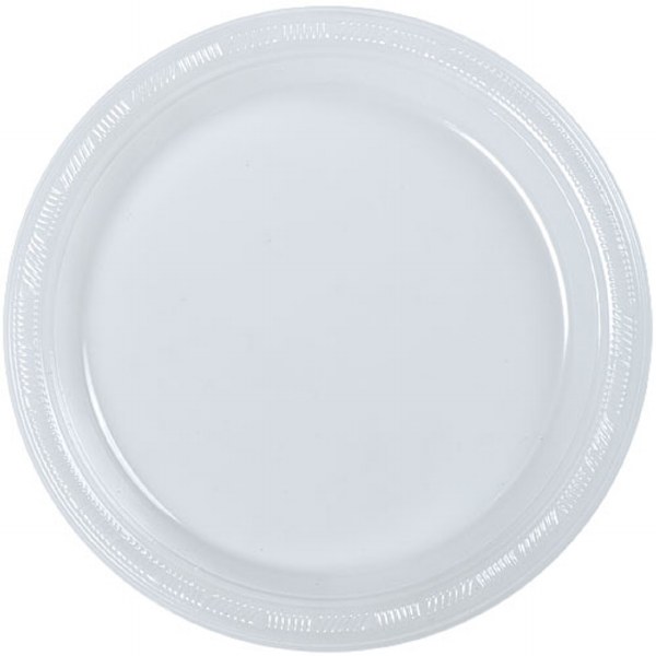 Clear 10" Plastic Plates 20ct - Champion Party Supply