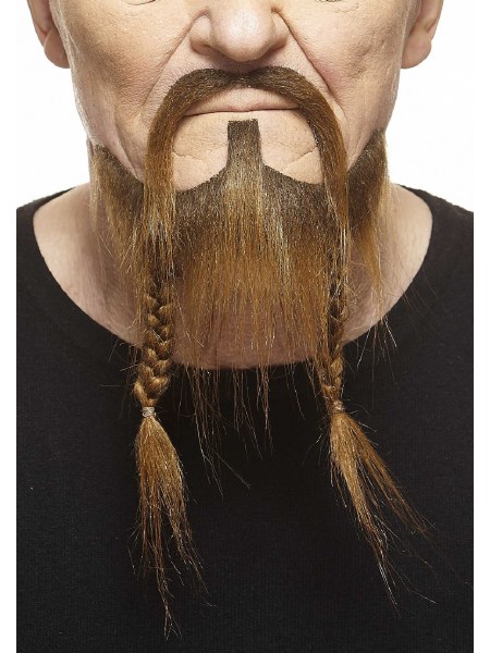 Beard w/Braids/Moustache Brown - Champion Party Supply