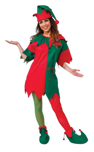 Elf Tunic Set, Red/Green - Champion Party Supply