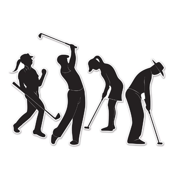 Golf Player Cutouts 4ct - Champion Party Supply