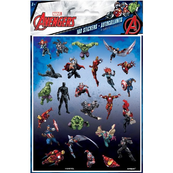 Avengers Sticker Sheets 4ct - Champion Party Supply