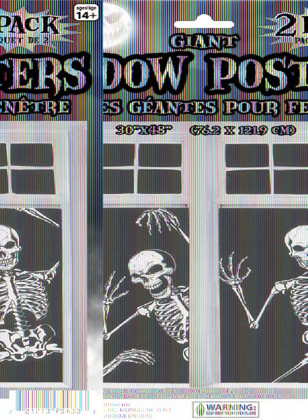 Window Poster Giant Skeleton - Champion Party Supply