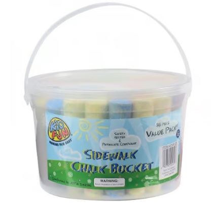 Sidewalk Chalk Bucket 37pcs - Champion Party Supply