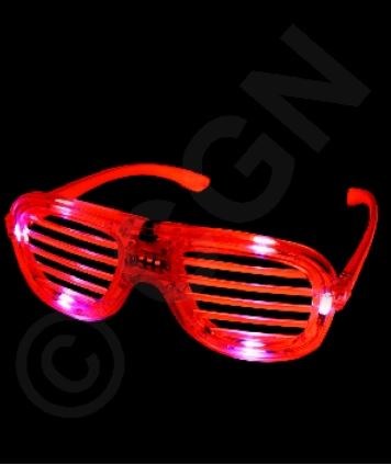LED Shutter Shades Red - Champion Party Supply