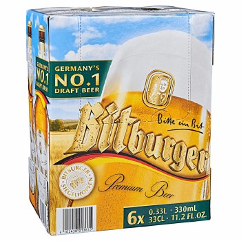 Bitburger Pilsner 6 Pack Bottles - The Liquor Book