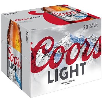 Coors Light 20 Pack Bottles - The Liquor Book