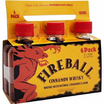 Fireball 100ml Six Pack - The Liquor Book