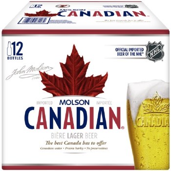 Molson Canadian 12 Pack Bottles - The Liquor Book