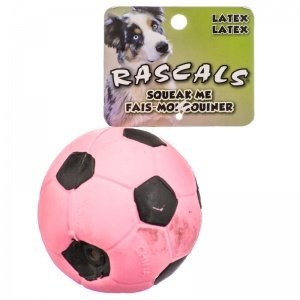 Rascals Latex Soccer Ball Pink 3 inch - Magoo's Pet Outlet
