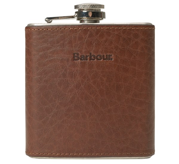 Barbour Leather Hip Flask - Swillington Shooting Supplies