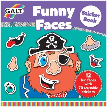 GALT FUNNY FACES STICKER BOOK - Bailey's Toymaster