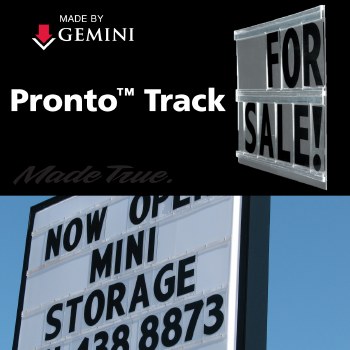 GEMINI PRONTO LETTER TRACK BOTTOM 8' - RELIABLE SIGN SUPPLY