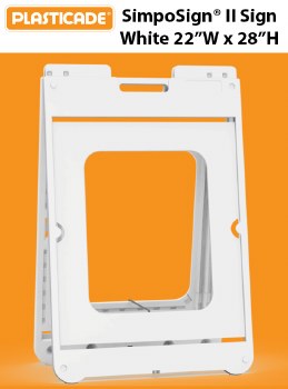 SIMPO SIGN II SIGN WHITE 22" x 28" - RELIABLE SIGN SUPPLY