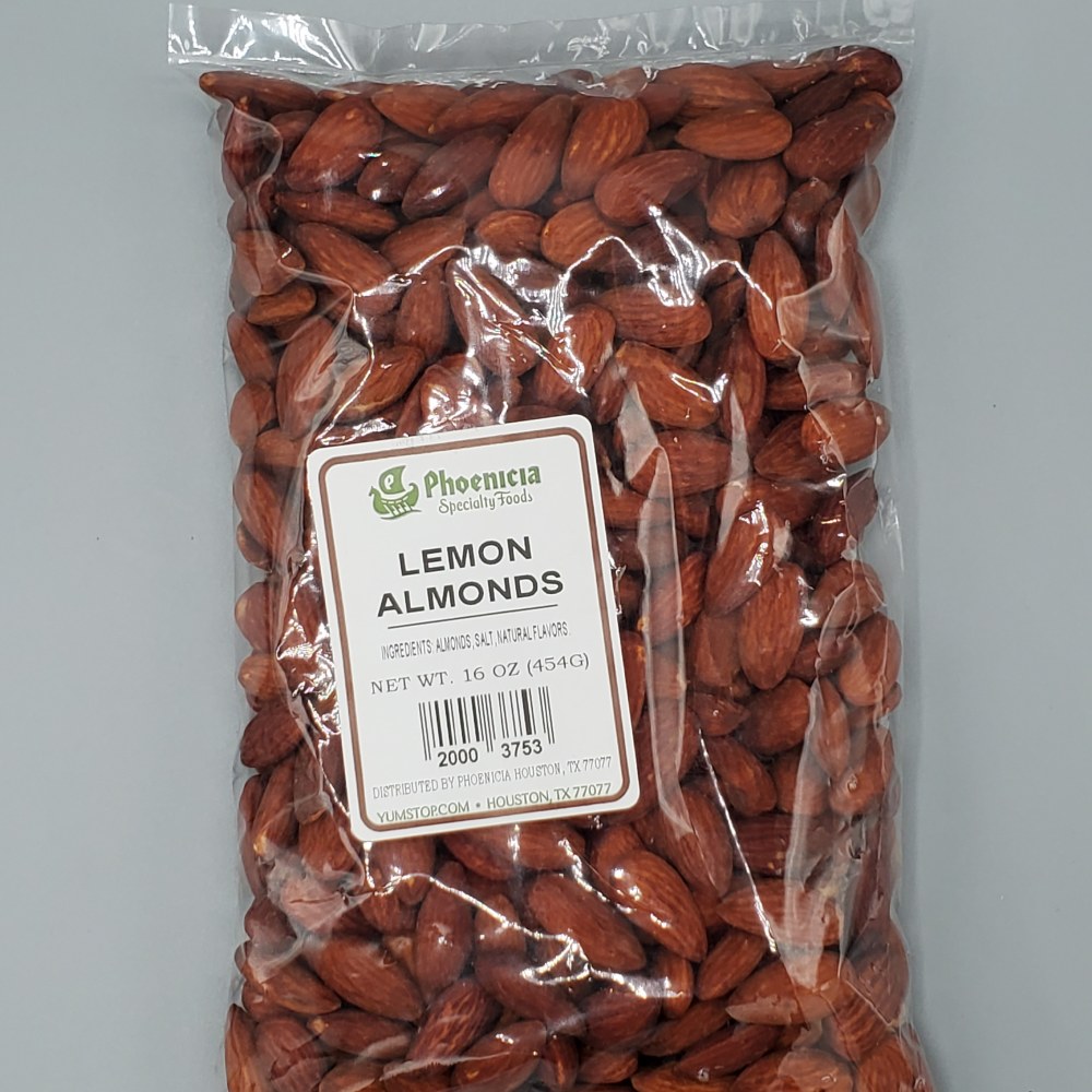 Phoenicia Lemon Flavored Almonds 1 lb - Phoenicia Specialty Foods