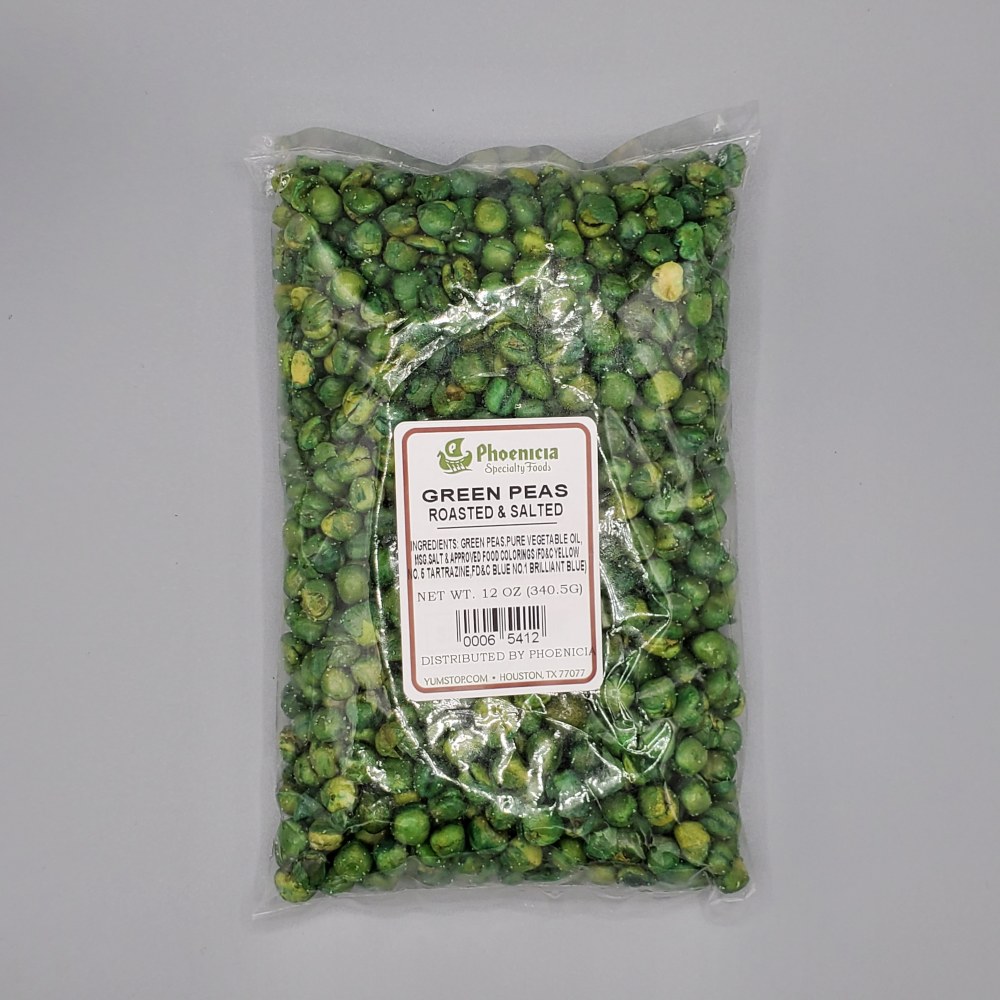 Phoenicia Green Peas Roasted & Salted 12 oz - Phoenicia Specialty Foods