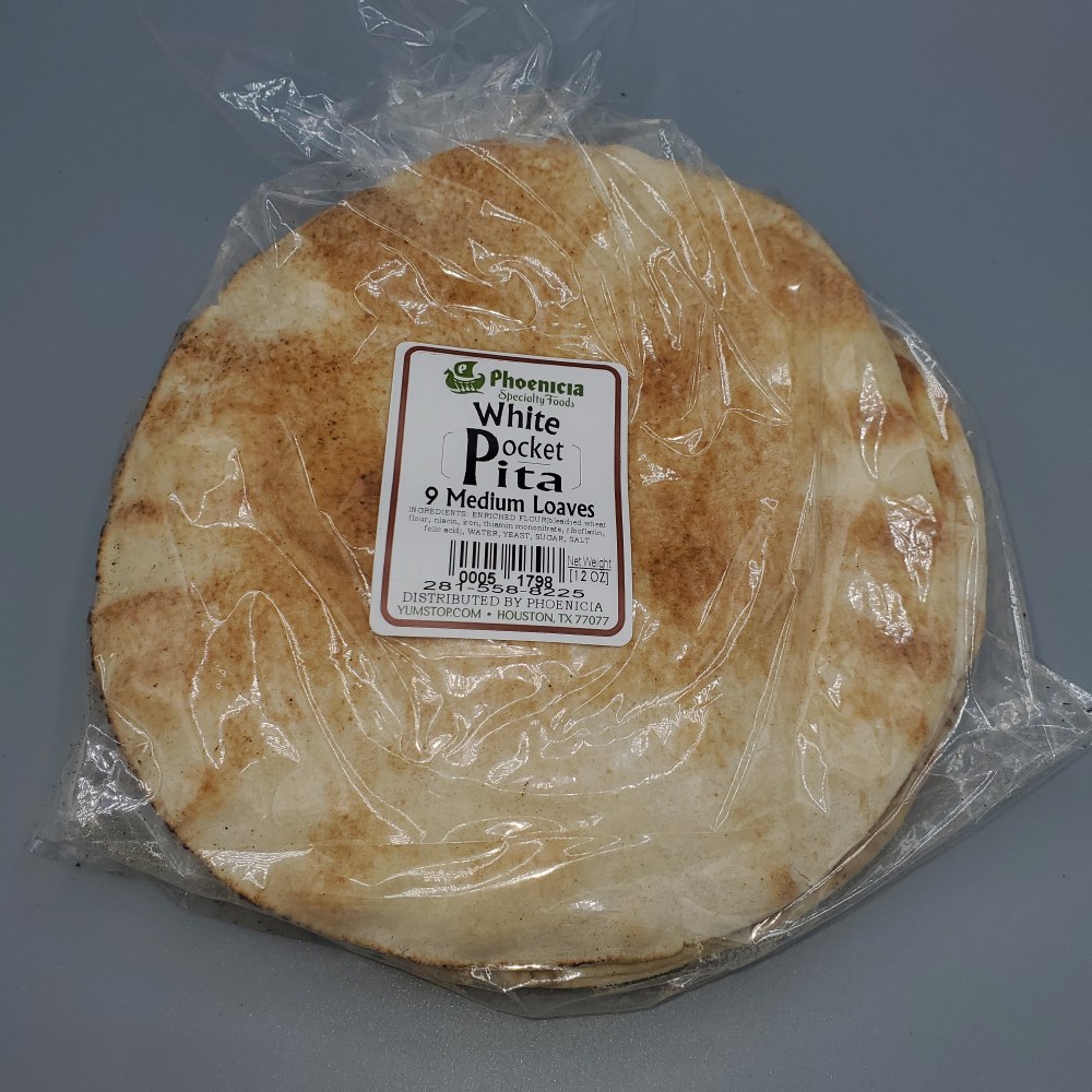 Phoenicia Pita Bread Medium White 9 pc - Phoenicia Specialty Foods