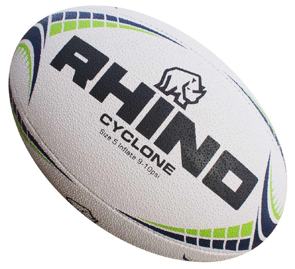 Rhino Cyclone Rugby Ball 5 Whi - Roscommon Sports Shop LTD