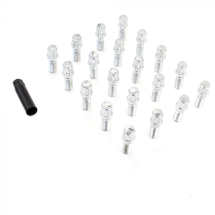 12 MM 1.50 X 28MM CONICAL SPLINE LUG BOLT - (20 BOLTS + 1KEY) - Eclipse ...