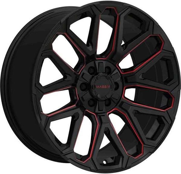 20X9.0 5-127 / 5-139.7 NEG12 87.1 BLACK AND RED MILLED - Eclipse ...