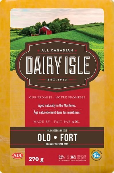 Dairy Isle Old Cheddar Cheese Block (12)- 270g (02005) - Kays Wholesale INC