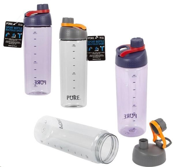 PURE 800ml Sport Bottle w/ Spout Lid & Carrying Handle, 2/c, hangtag ...