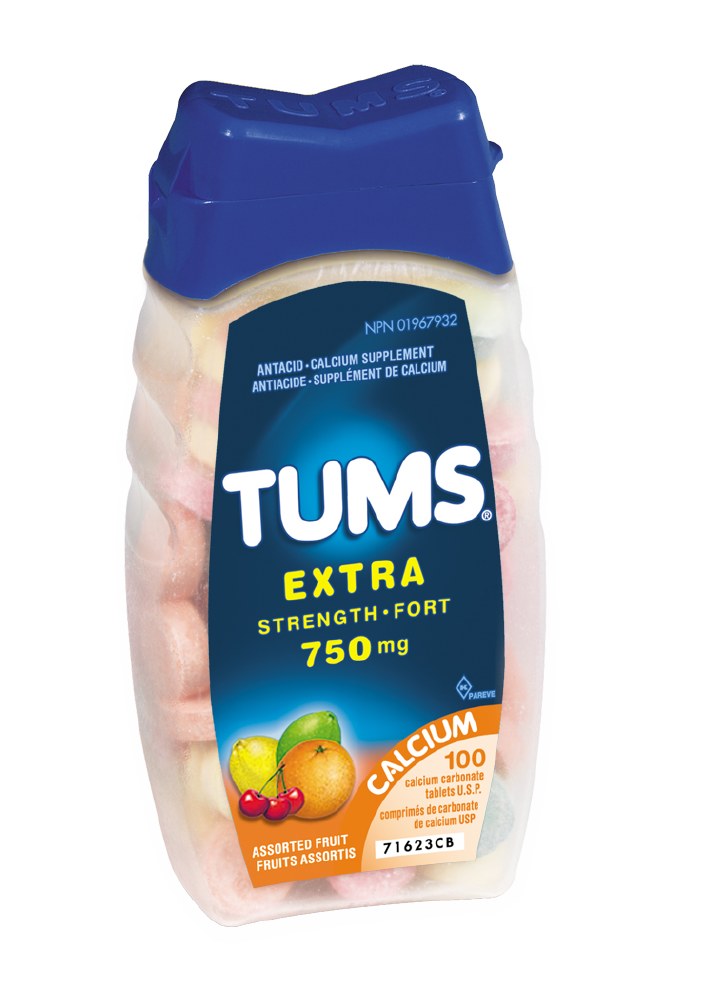 Tums Ex. Assorted Fruit - 750mg (24) (89383) - Kays Wholesale INC