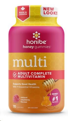 Honibe Honey Gummies - Adult Complete Multivitamin - 70/CT (12) (00149 ...