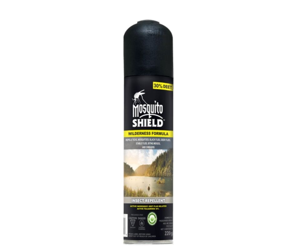 Mosquito Shield Wilderness Formula - 220g Aerosol (30% Deet) (12 ...