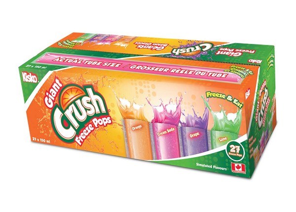 Kisko Giant Crush Freeze Pops 150ml - 27/BOX (70127) - Kays Wholesale INC
