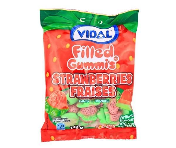Vidal Candy Filled gummies Strawberry - 142g (12) (40380) - Kays ...
