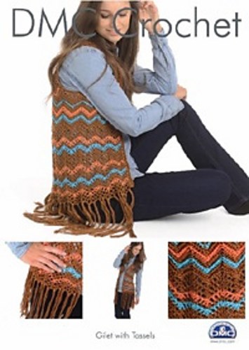 DMC Crochet Pattern Gilet with - WM Trimmings