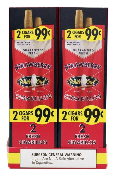 White Owl Cigarillos Foil Pouch Strawberry - Ravi's Import Warehouse