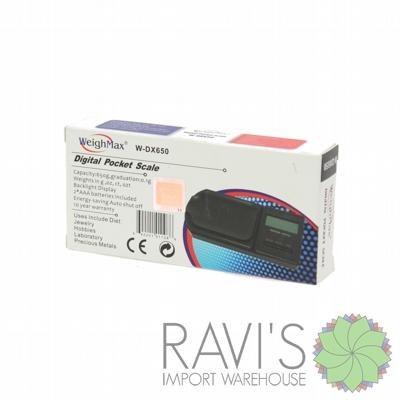 WeighMax Digital Pocket Scale DX650 - Ravi's Import Warehouse