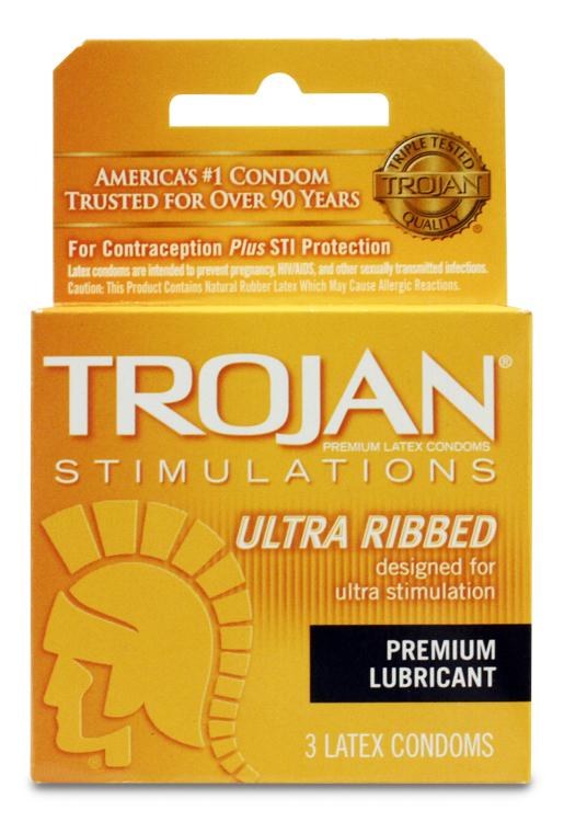 Trojan Ultra Ribbed Premium Lubricant Ravis Import Warehouse