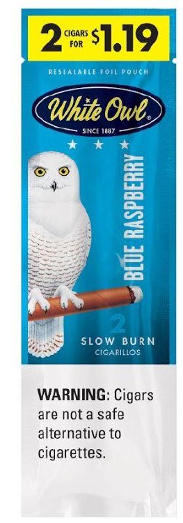 White Owl Blue Raspberry Cigarillos 2/$1.19 - Ravi's Import Warehouse
