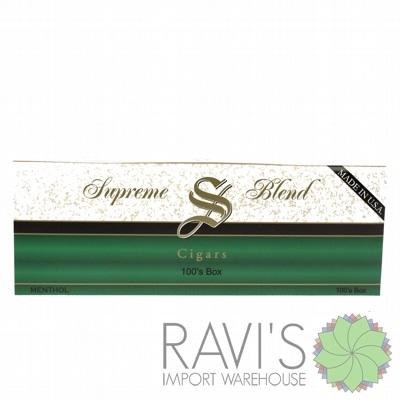 Supreme Blend Cigar Menthol 100 Box - Ravi's Import Warehouse