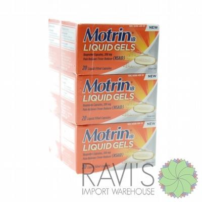 Motrin Liquid Gels - Ravi's Import Warehouse