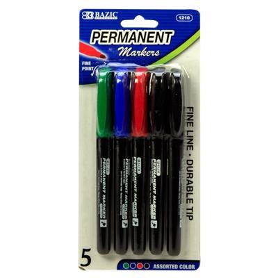 Bazic Assorted Color Permanent Markers - Ravi's Import Warehouse