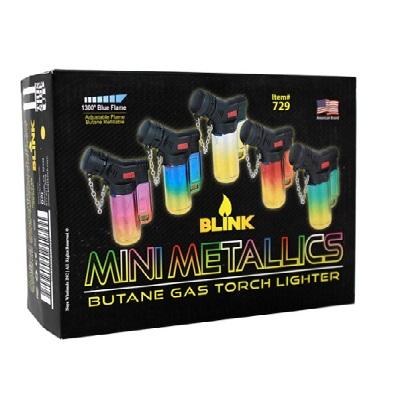 Blink Mini Angle Torch Metallic Dual Tone Lighter - Ravi's Import Warehouse