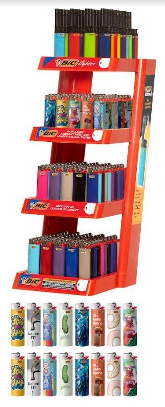 BiC Lighter 4 Tier Display With 16 Free - Ravi's Import Warehouse